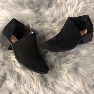 Shoes | Black Side Cutout Ankle Booties | Poshmark